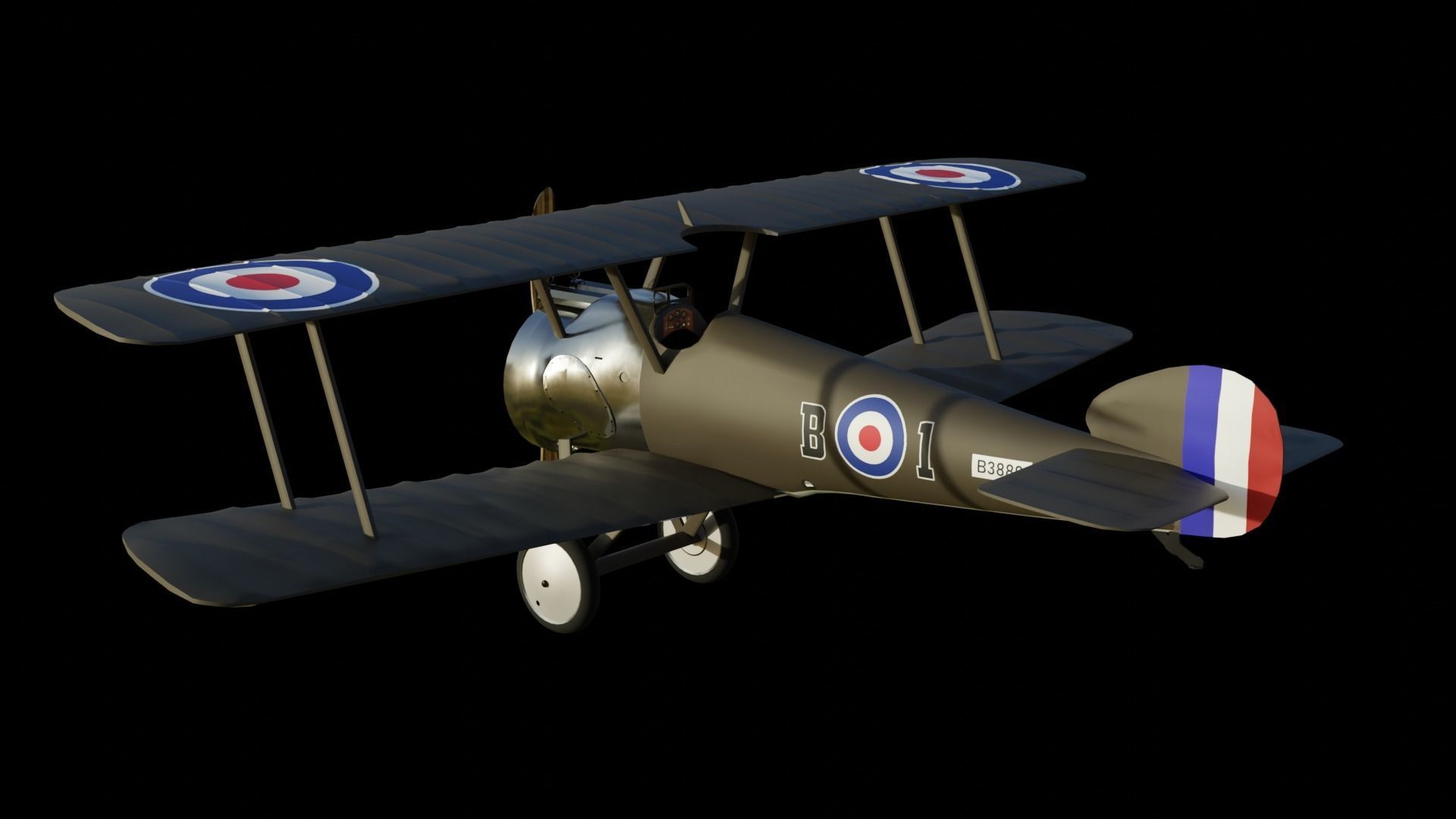 3D model WWI Fighter Plane VR / AR / low-poly | CGTrader