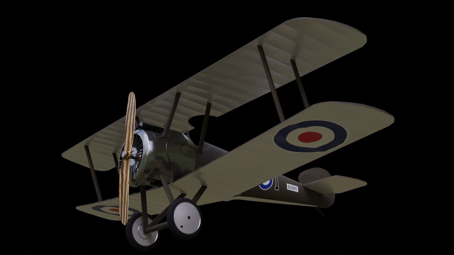 3D model WWI Fighter Plane VR / AR / low-poly | CGTrader