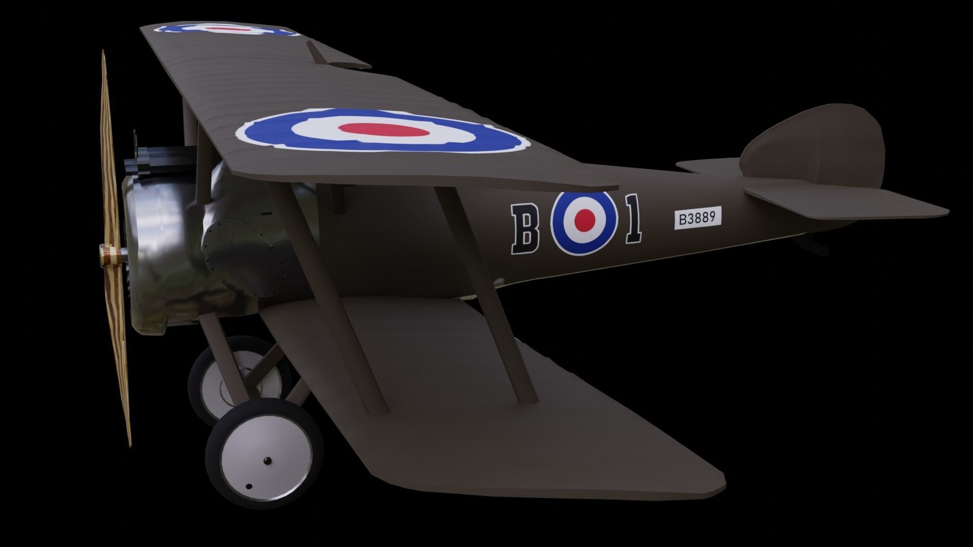 3D model WWI Fighter Plane VR / AR / low-poly | CGTrader