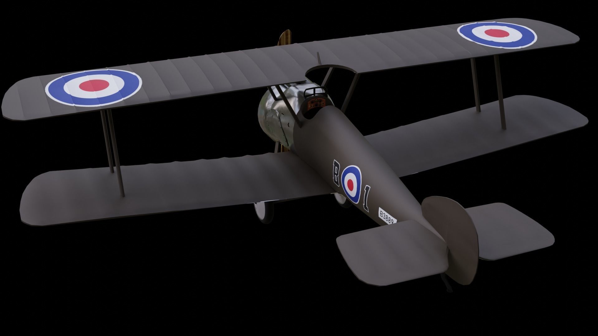 3D model WWI Fighter Plane VR / AR / low-poly | CGTrader