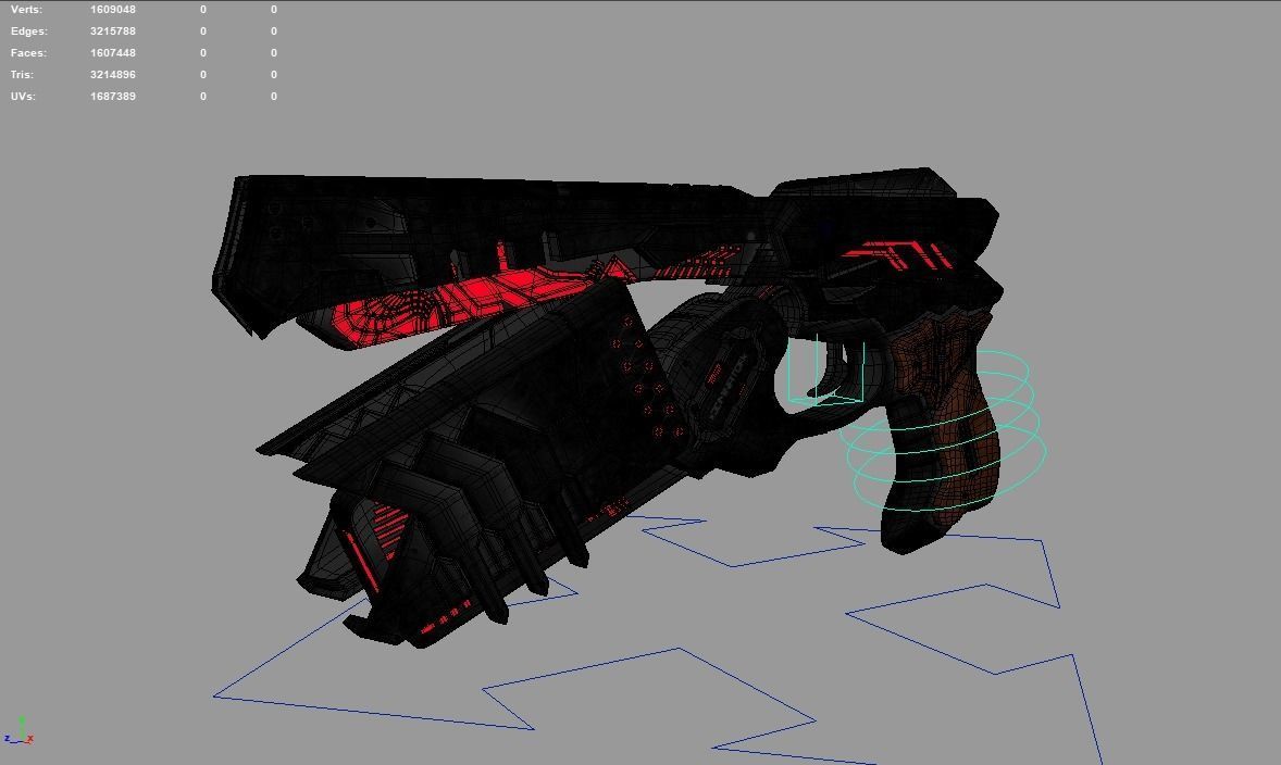3D model Dominator gun with lights VR / AR / low-poly | CGTrader