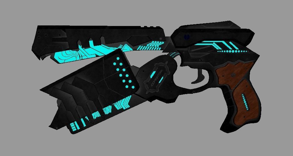 3D model Dominator gun with lights VR / AR / low-poly | CGTrader