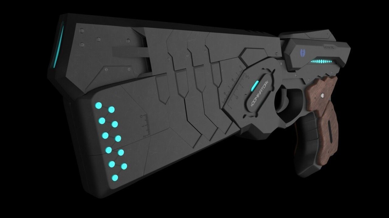 3D model Dominator gun with lights VR / AR / low-poly | CGTrader