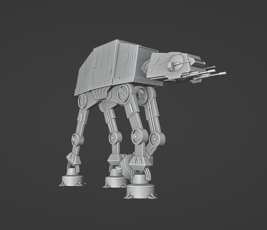 ATAT-WALKER FROM STAR WARS free VR / AR / low-poly 3D model animated ...