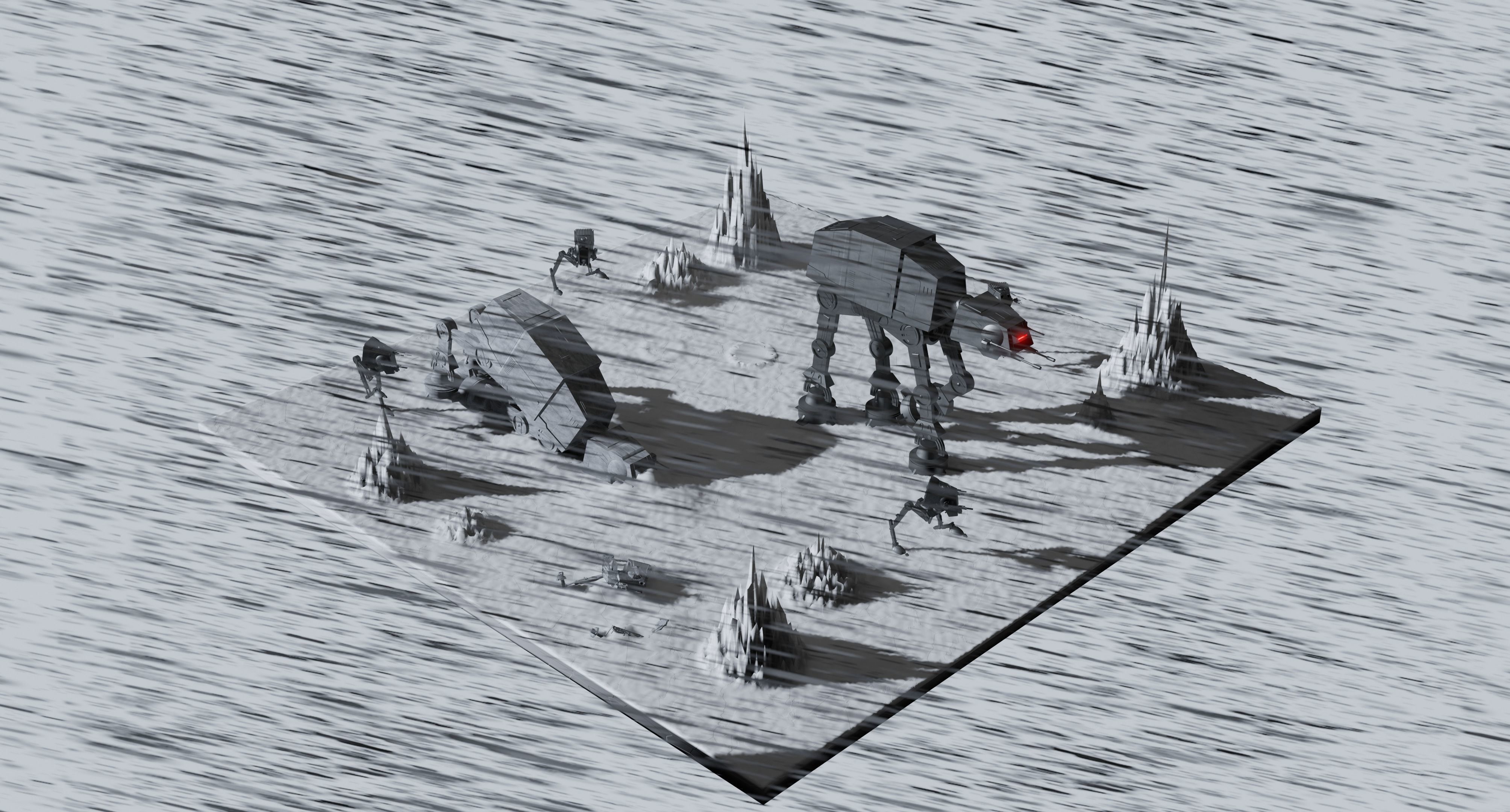 ATAT-WALKER FROM STAR WARS free VR / AR / low-poly 3D model animated ...