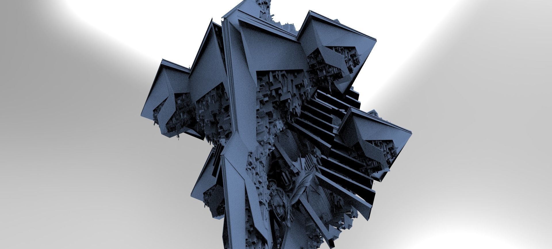 Sci-Fi Egyptian Floating Monolith temple 6 3D model | CGTrader