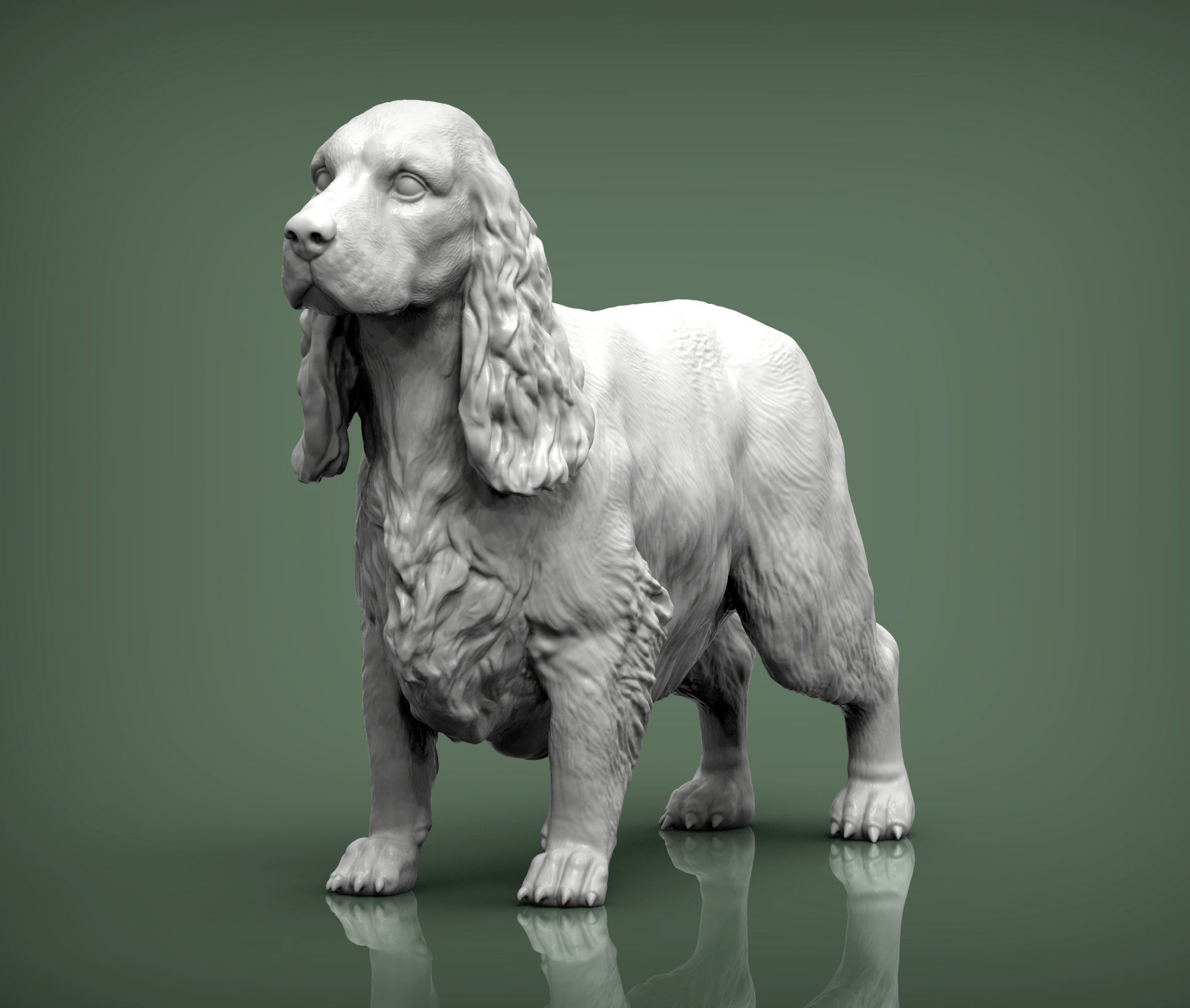 English Cocker Spaniel 3D model 3D printable | CGTrader