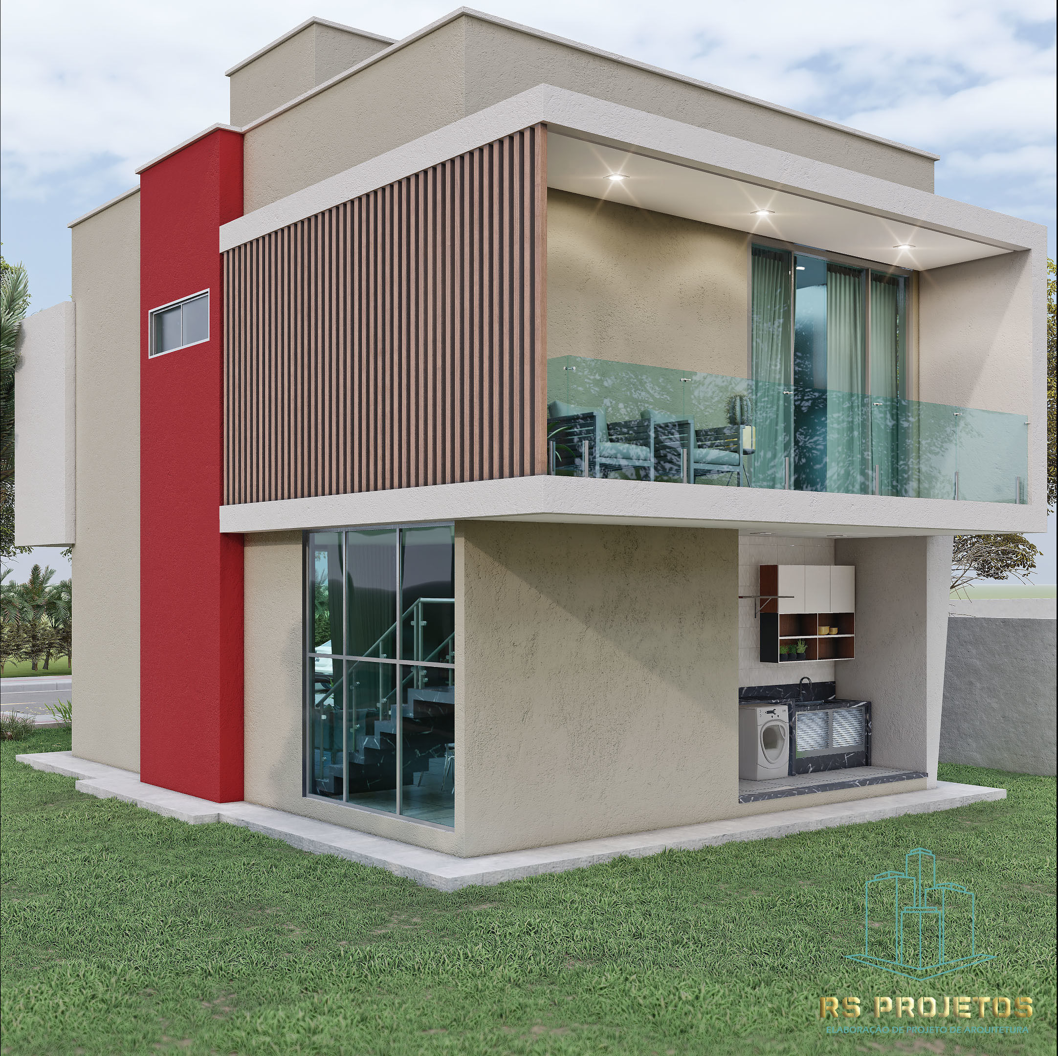 Modelo 3d house moderna 3D model animated | CGTrader