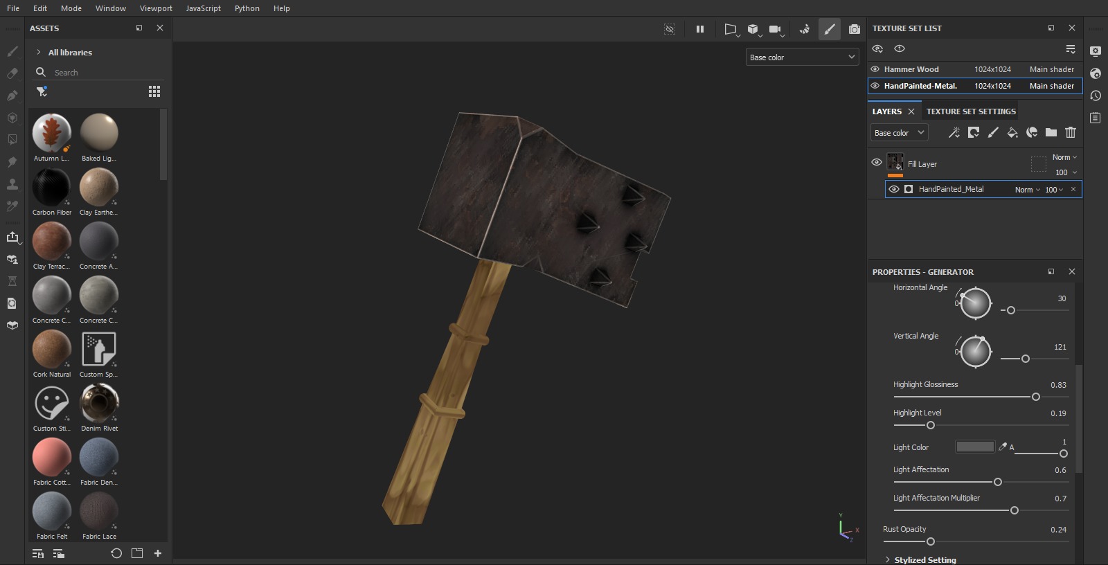 STYLIZED HAND-PAINTED METAL Generator For Substance Painter Texture ...