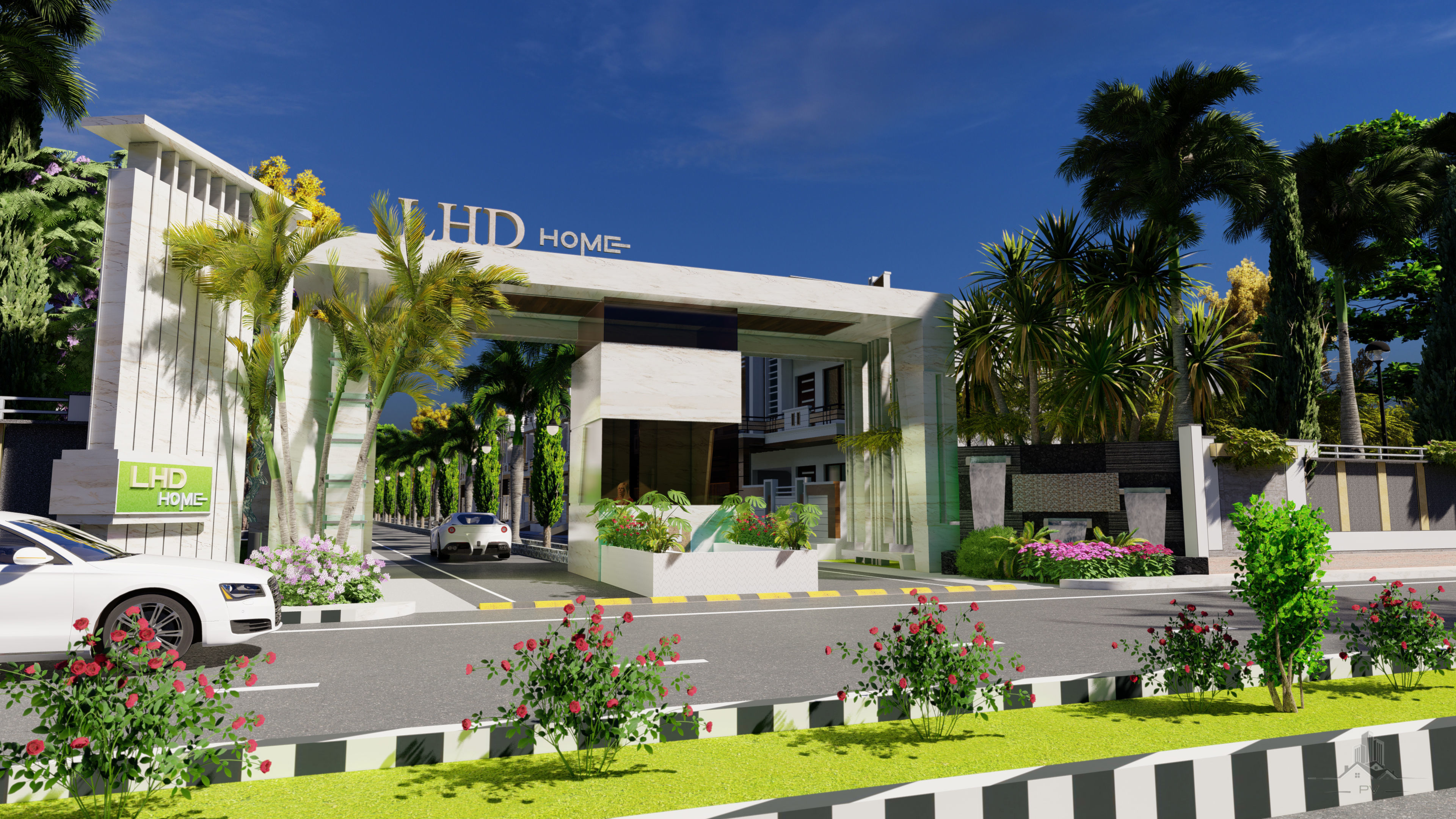 Row Houses Township 3D model | CGTrader