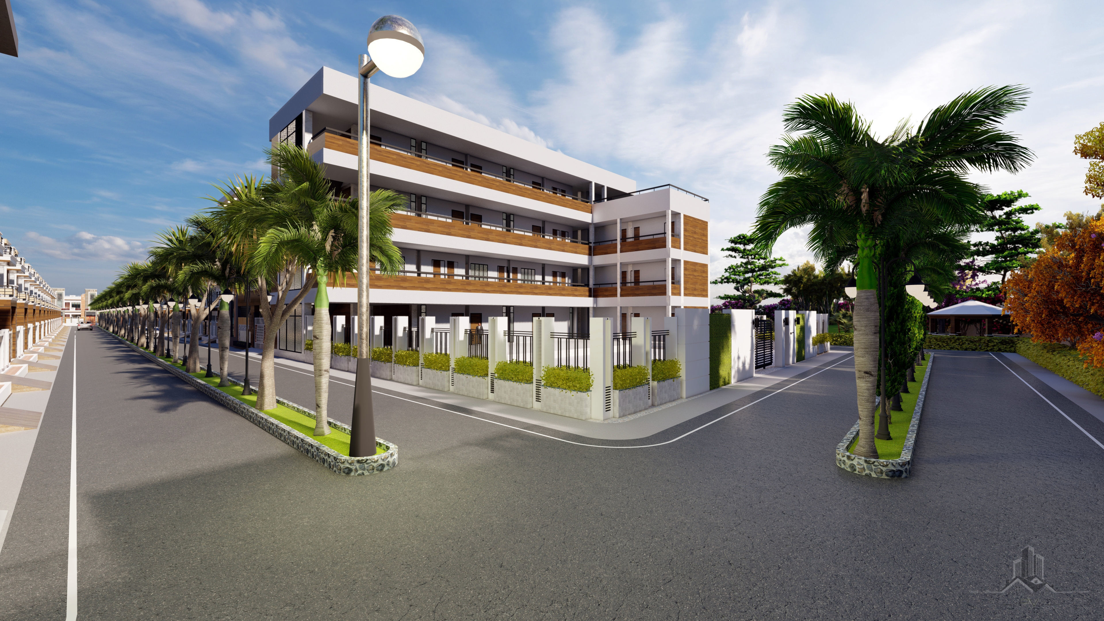 Row Houses Township 3D model | CGTrader