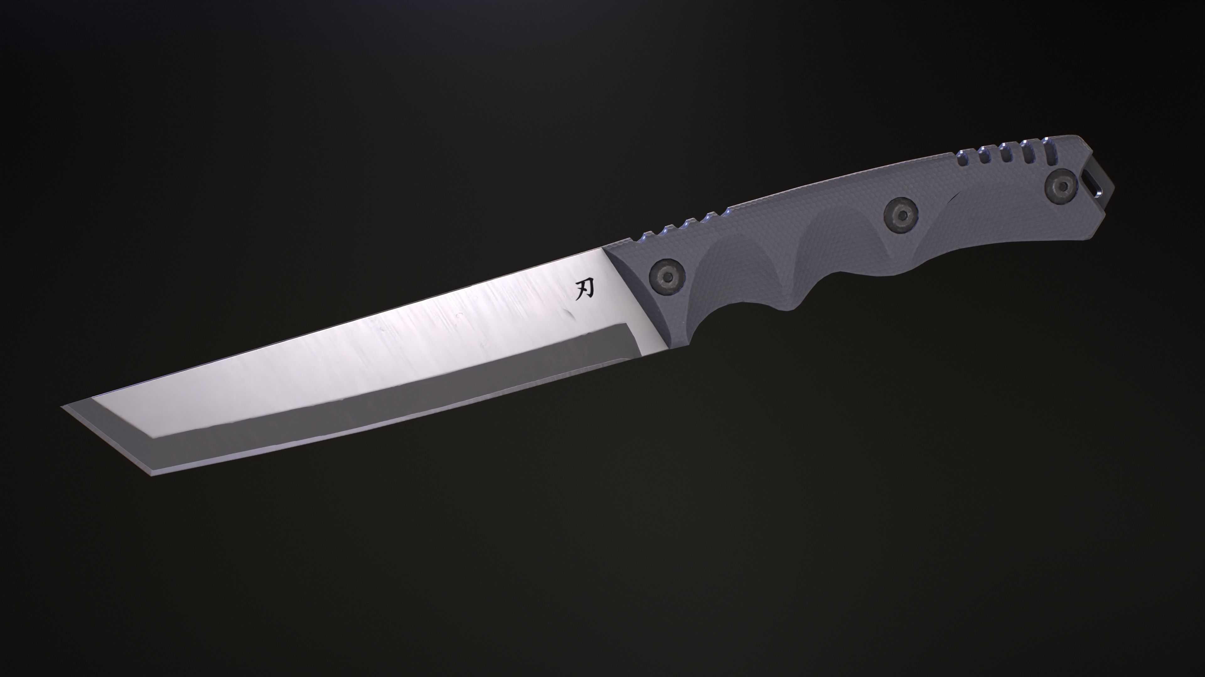 3D model 3D Tactical Tanto Knife - Game Ready PBR Asset VR / AR / low ...