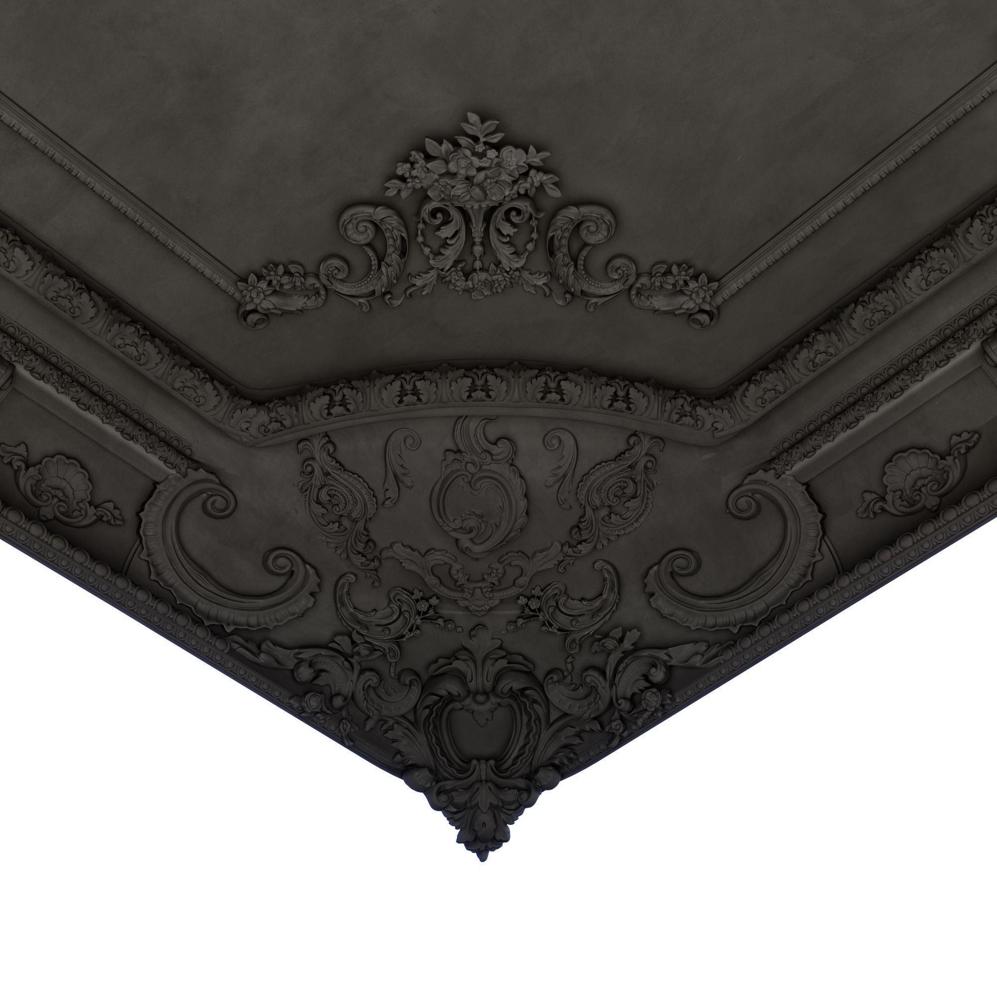 Classic Ceiling Design 3D model rigged | CGTrader