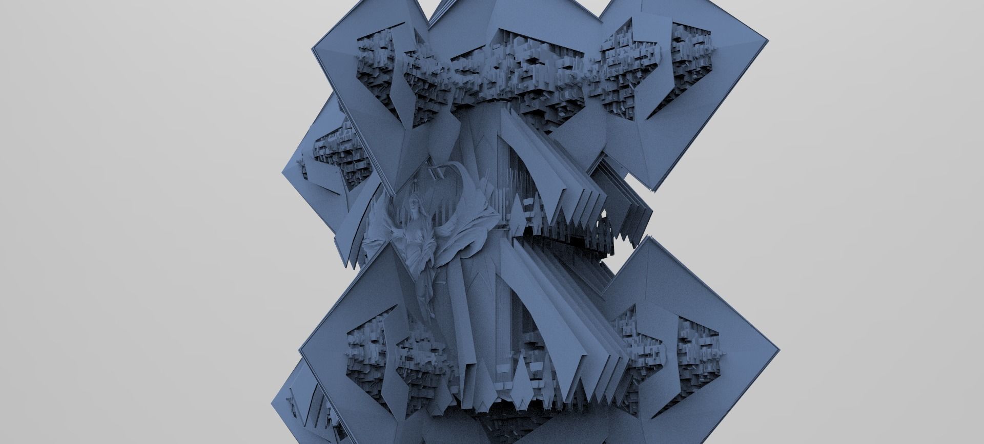 Sci-Fi Egyptian Floating Monolith temple 8 3D model | CGTrader