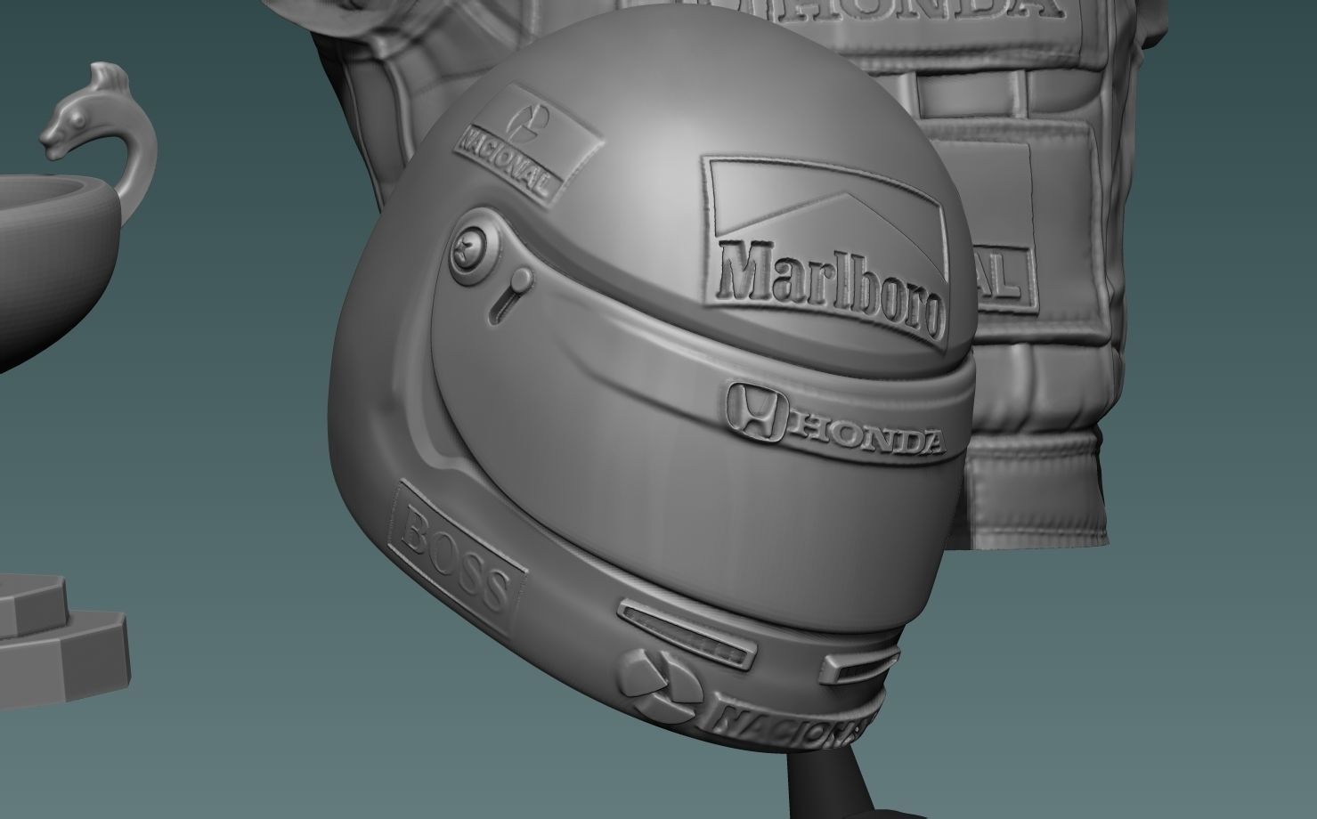 Ayrton Senna Legend 3D model 3D printable | CGTrader