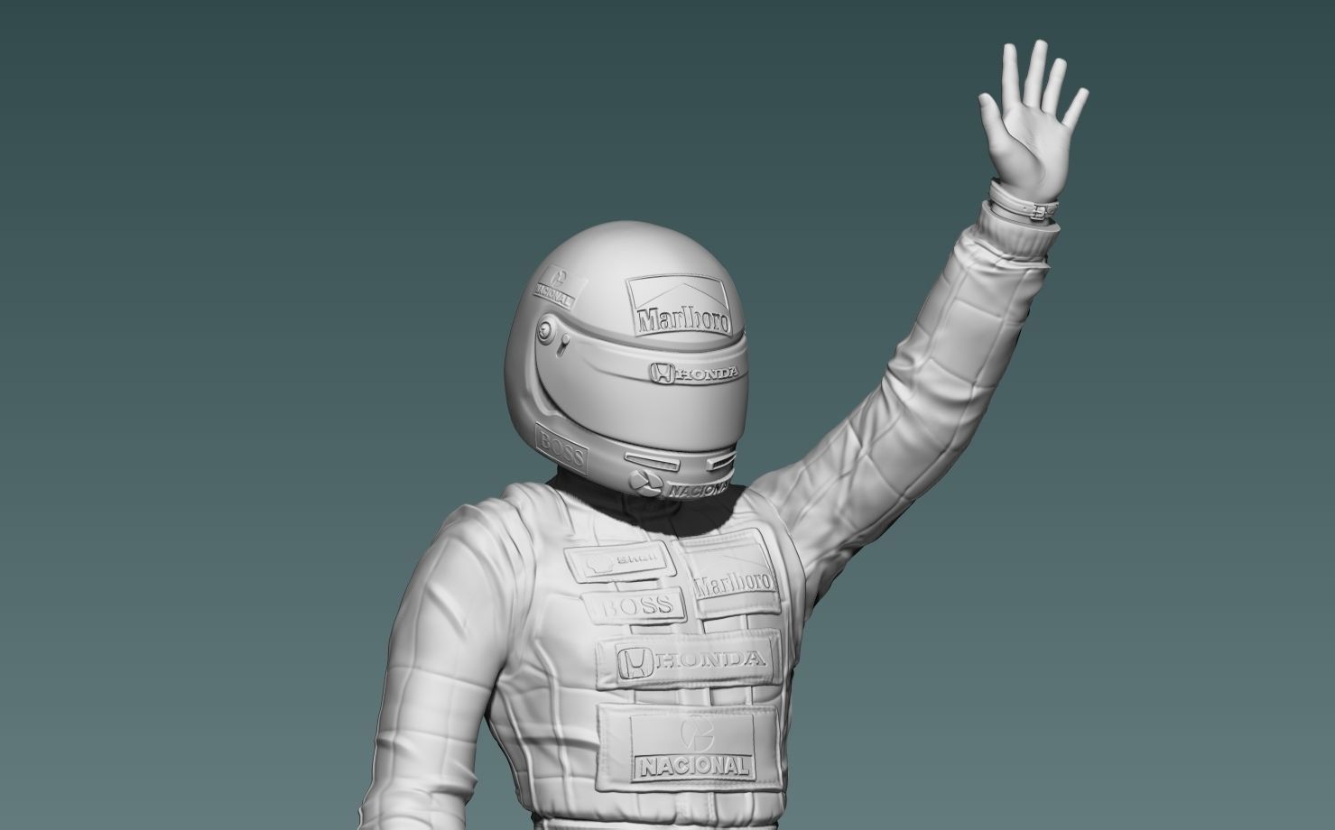 Ayrton Senna Legend 3D model 3D printable | CGTrader