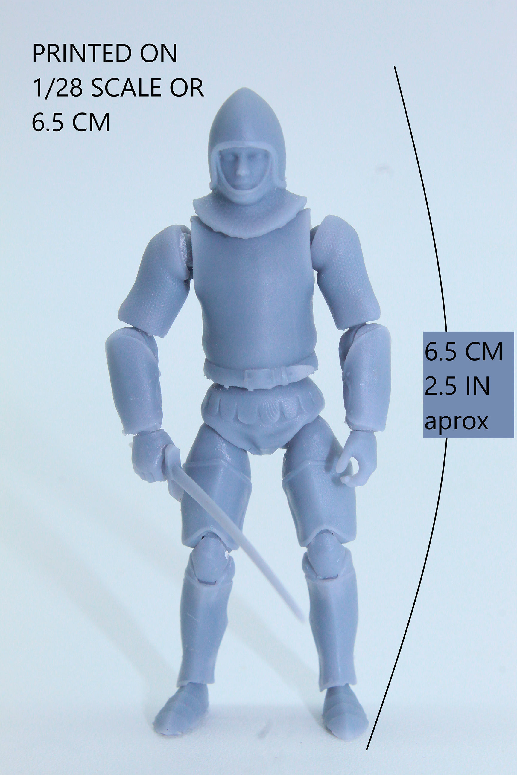 MEDIEVAL GUARD ARTICULATED PRINTABLE ACTION FIGURE 3D model 3D ...