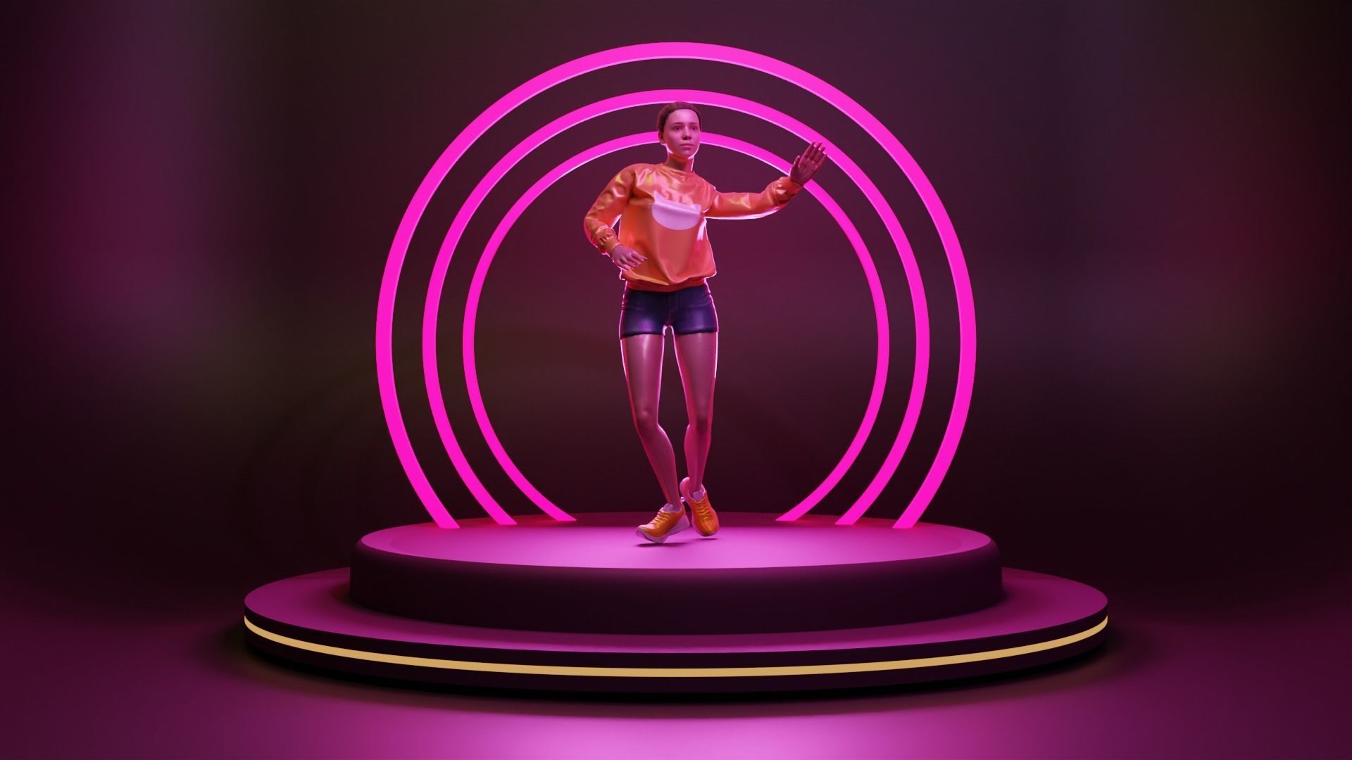 Stage for dance free 3D model | CGTrader