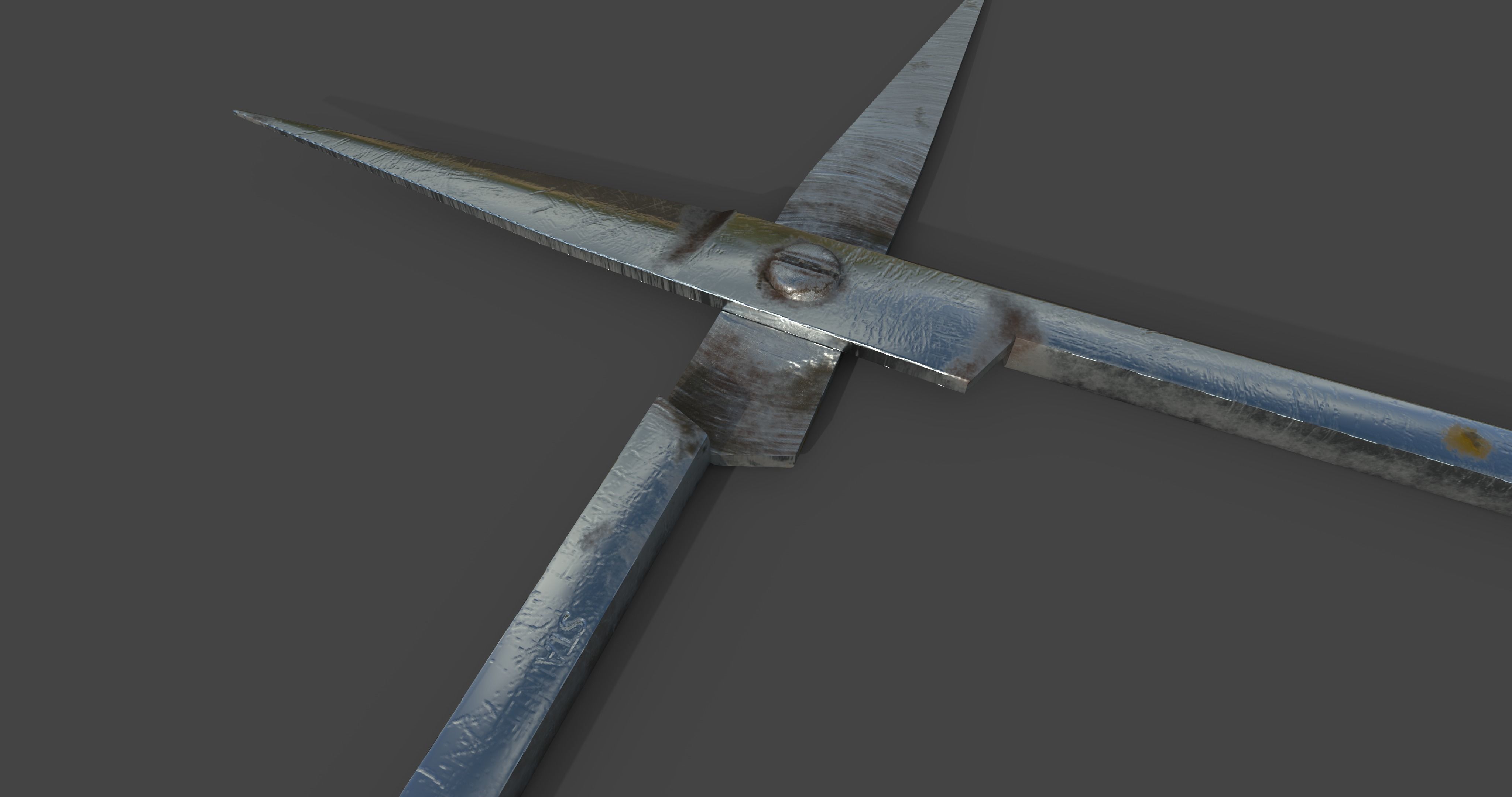 3D model Dirty scissors VR / AR / low-poly | CGTrader
