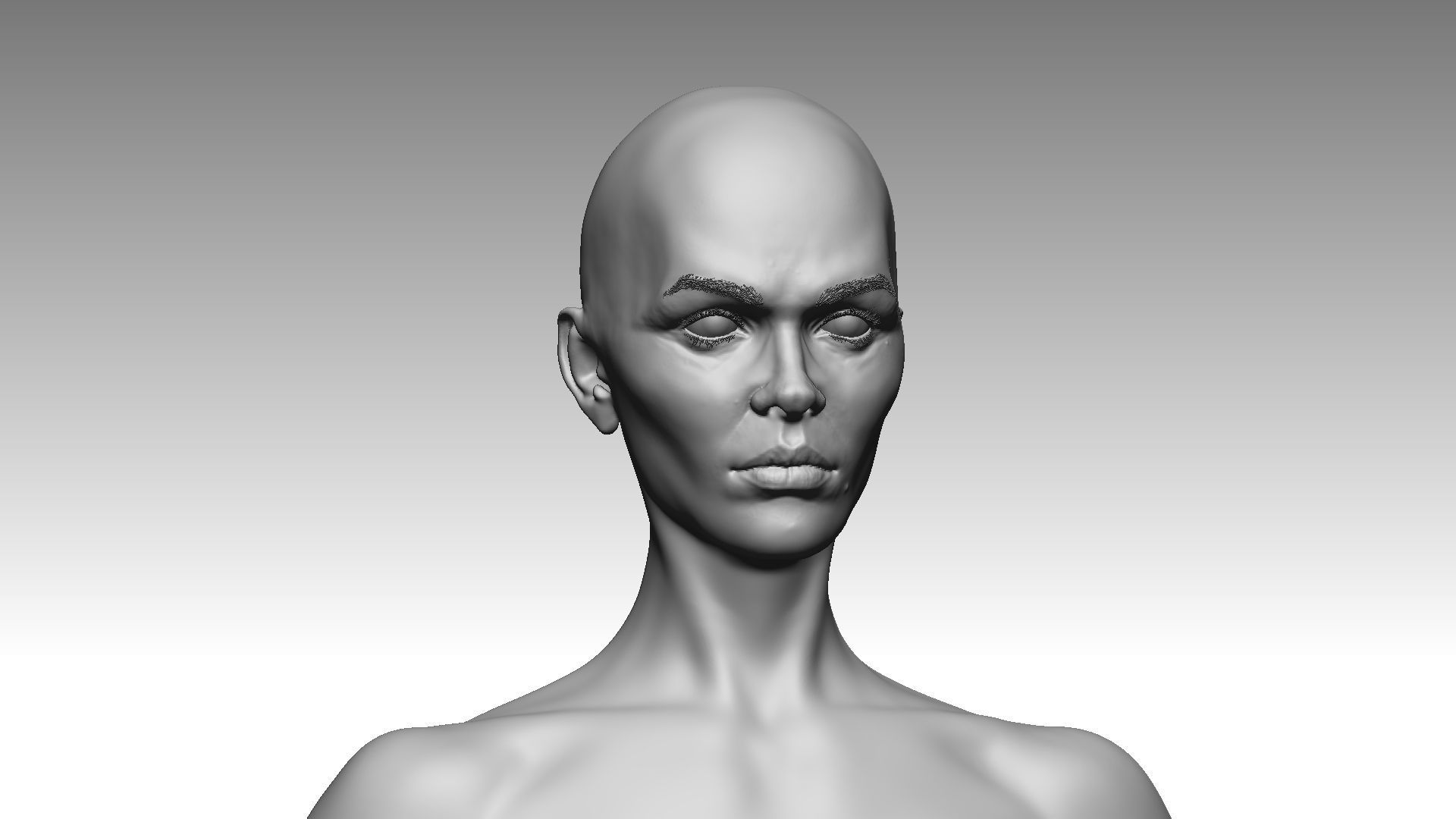 Female body Base mesh 3D model | CGTrader