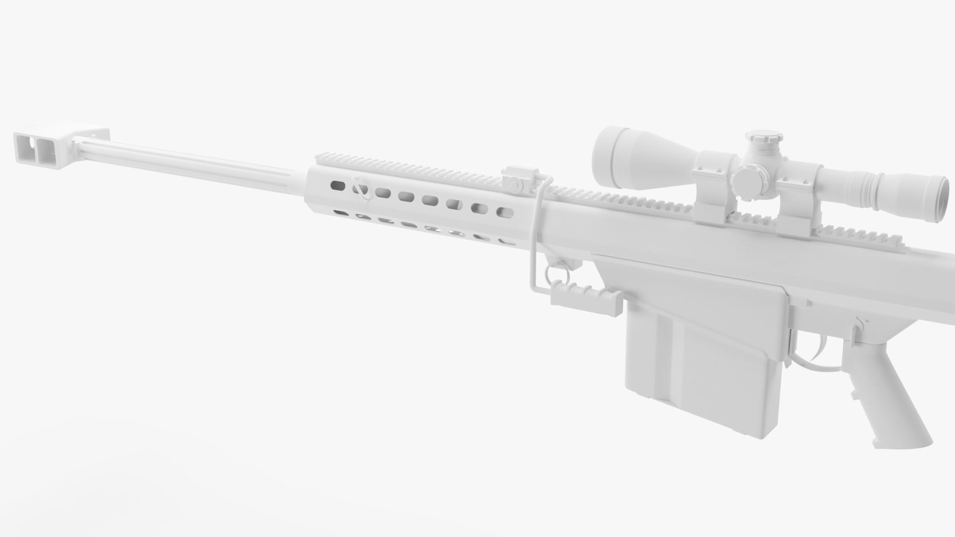 Barrett M82 Sniper Rifle 3D model | CGTrader