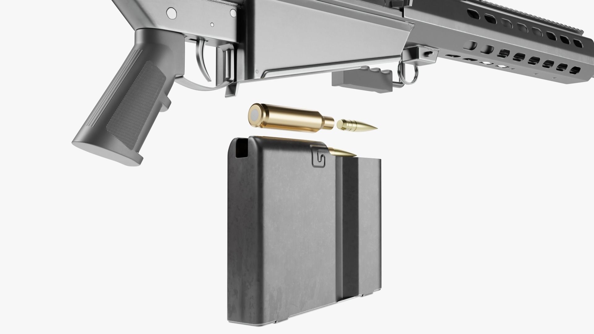 Barrett M82 Sniper Rifle 3D model | CGTrader