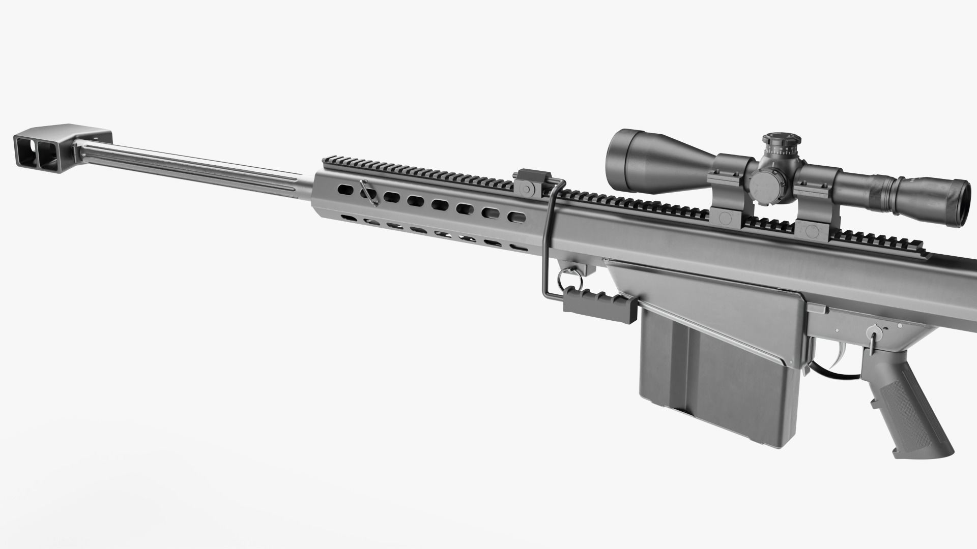 Barrett M82 Sniper Rifle 3D model | CGTrader