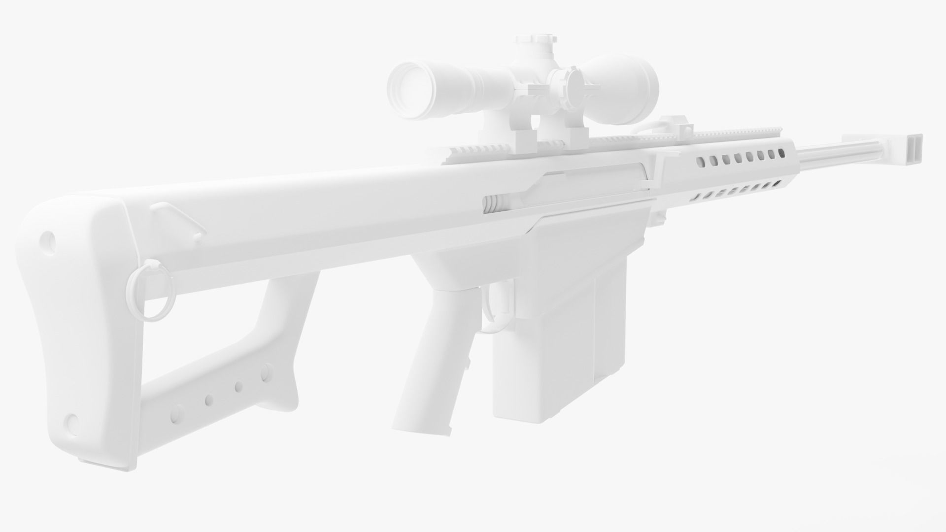 Barrett M82 Sniper Rifle 3D model | CGTrader