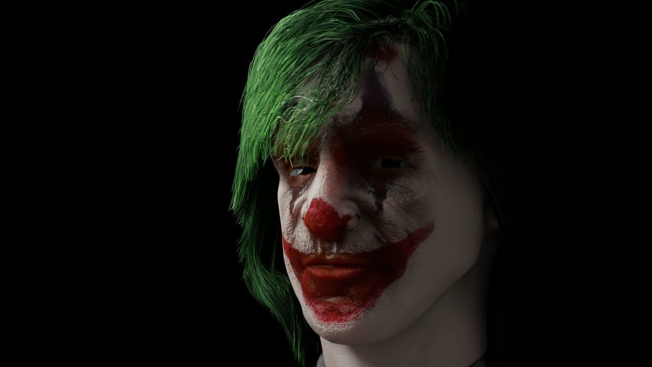 Joker Head rigged animated 3D model rigged | CGTrader