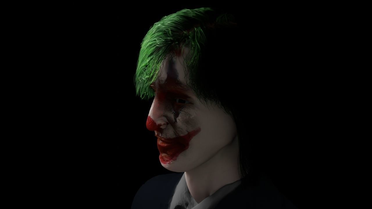 Joker Head rigged animated 3D model rigged | CGTrader