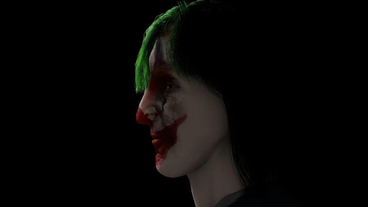Joker Head rigged animated 3D model rigged | CGTrader