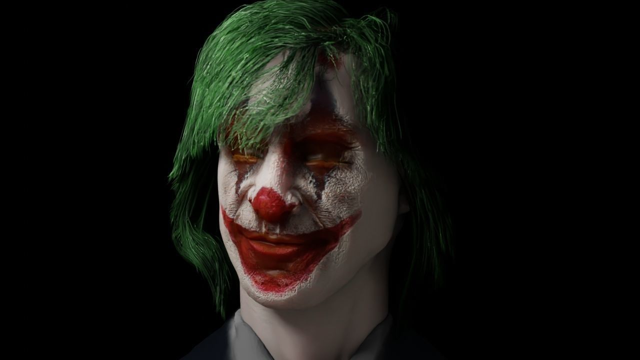 Joker Head rigged animated 3D model rigged | CGTrader