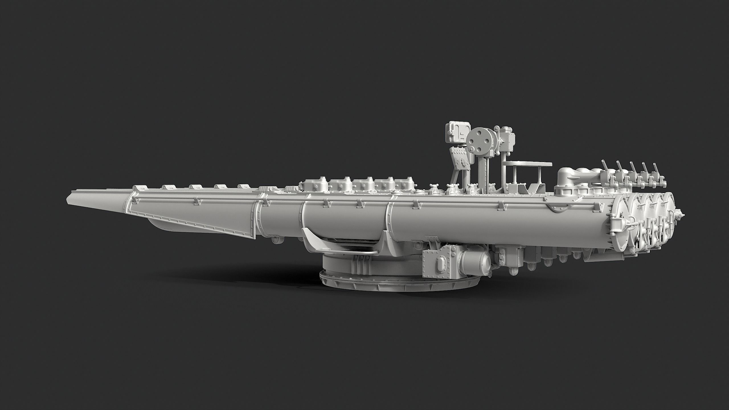 21-inch above water torpedo tubes 3D model | CGTrader