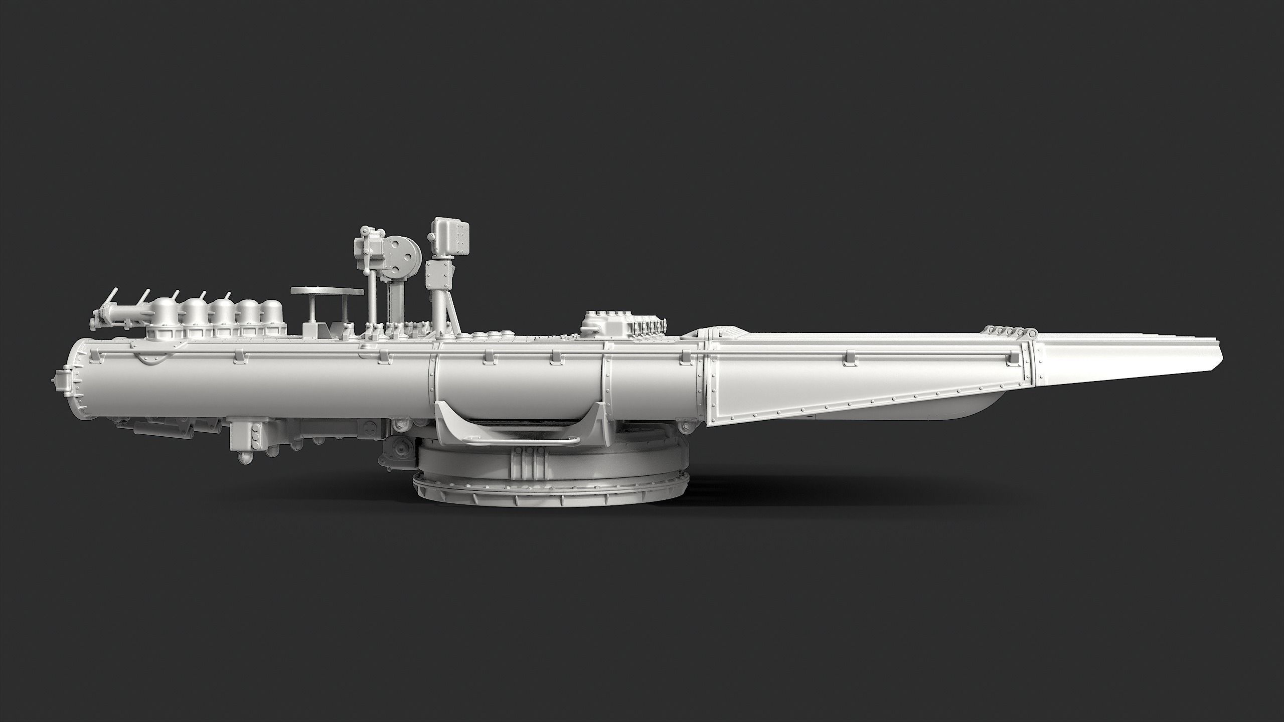 21-inch above water torpedo tubes 3D model | CGTrader