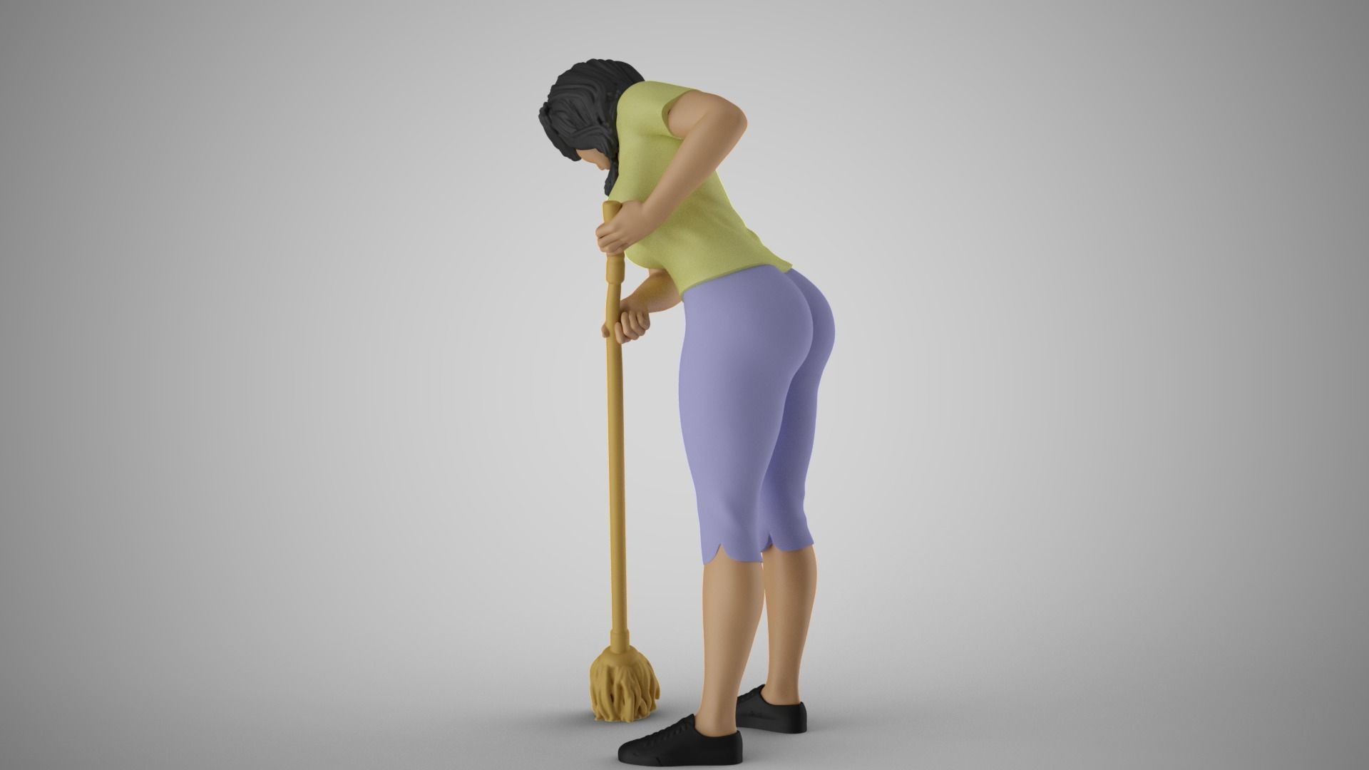 Cleaning Staff 3D model 3D printable | CGTrader