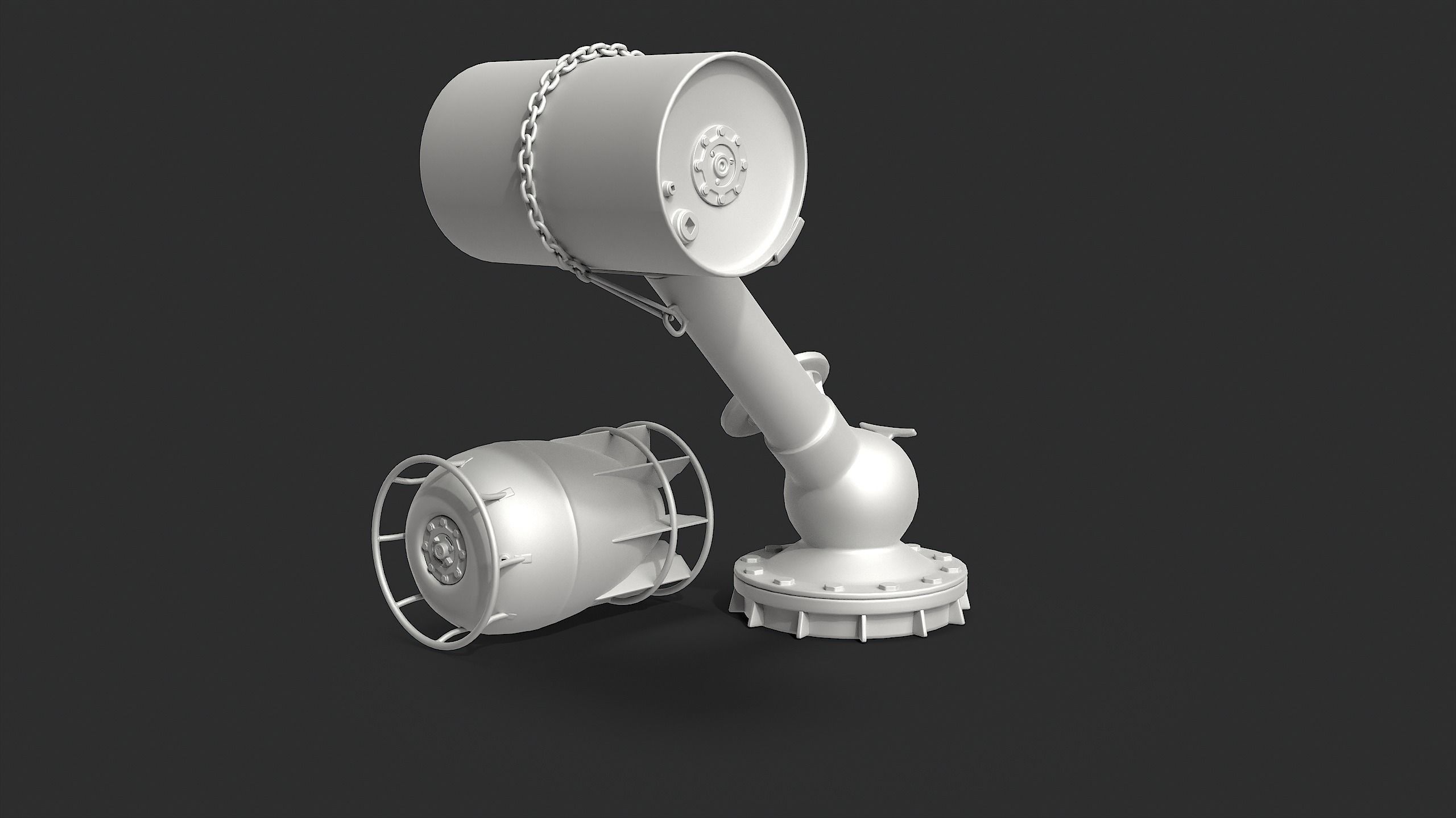 Depth Charge Projector Mk6 3D model | CGTrader