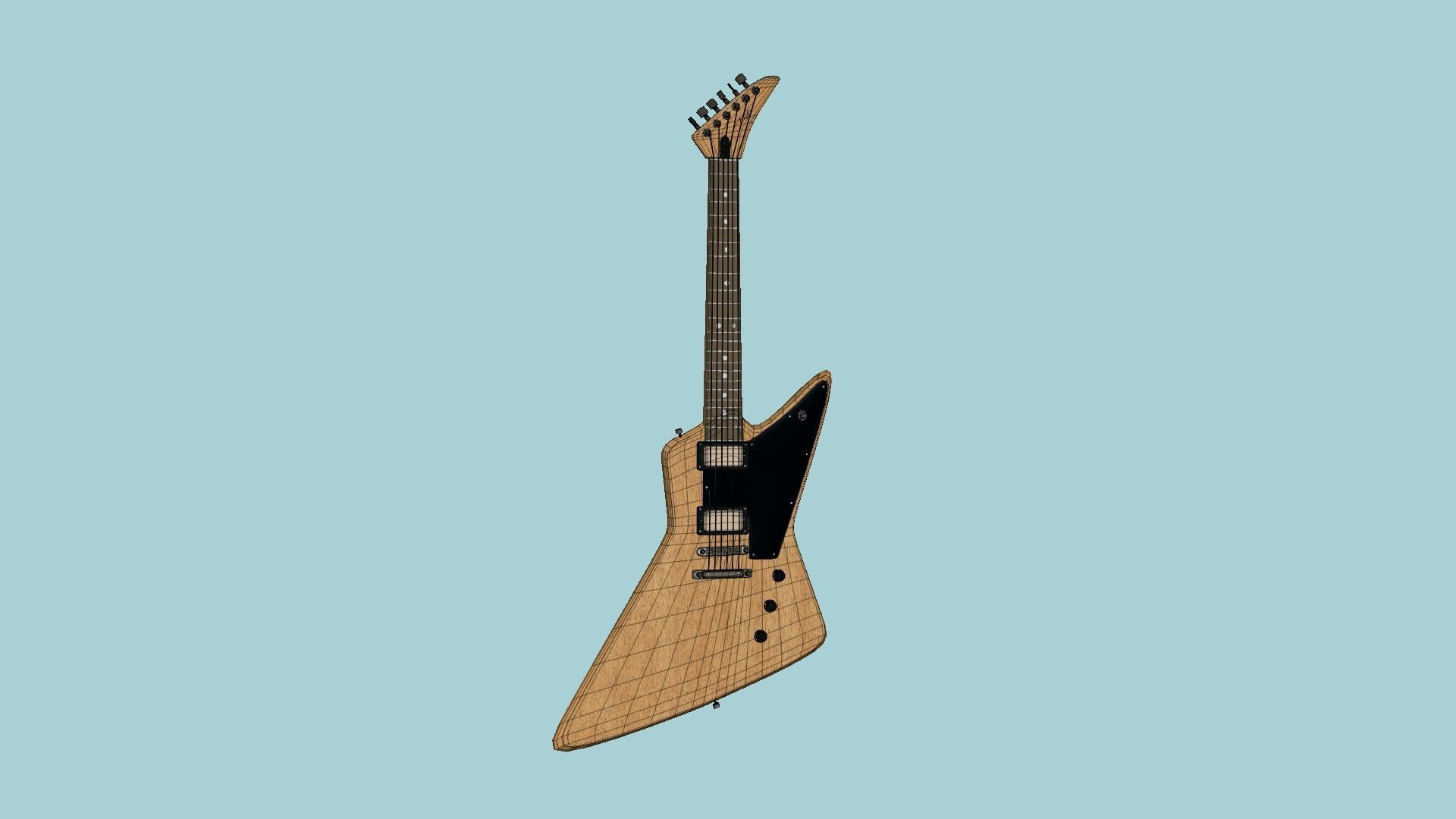 3D model Electric Guitar F09 Light Wood - Music Instrument Design VR ...