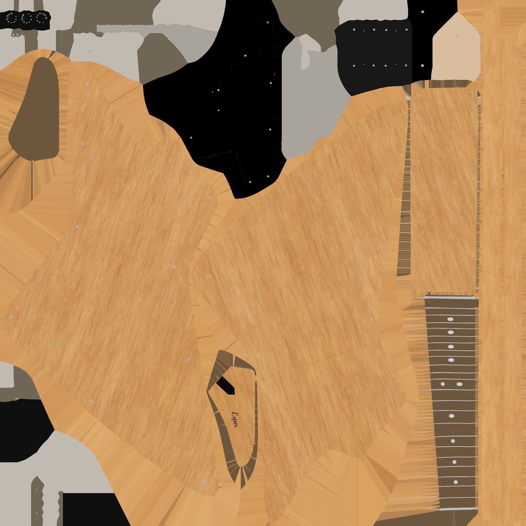 3D model Electric Guitar F09 Light Wood - Music Instrument Design VR ...