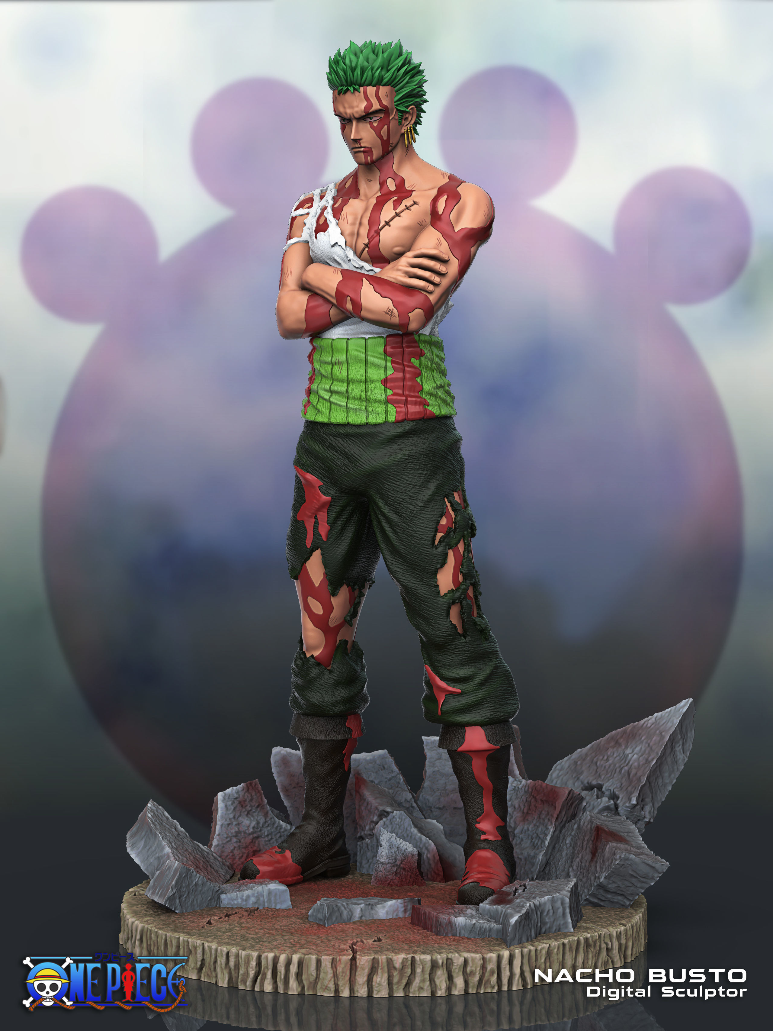 Zoro sacrifice - One piece 3D model 3D printable | CGTrader