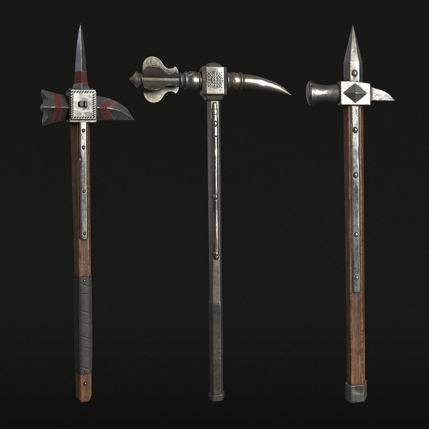 3D model Medieval War Hammer - PBR Asset VR / AR / low-poly | CGTrader