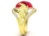 Dragon Red Gem Statement Ring for Men 3410 3D model 3D printable | CGTrader