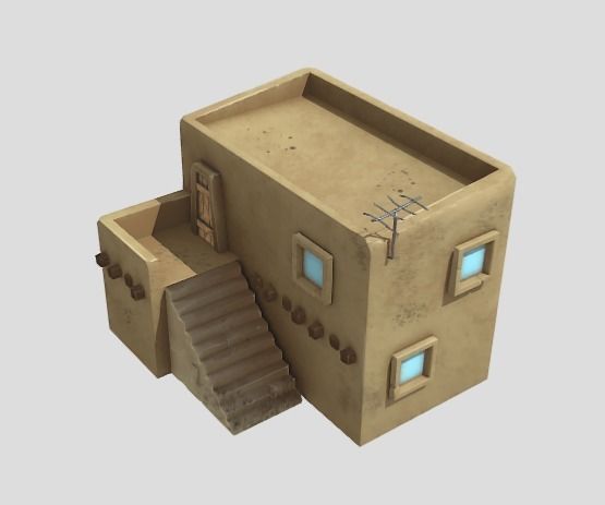 Stylized desert house free VR / AR / low-poly 3D model | CGTrader