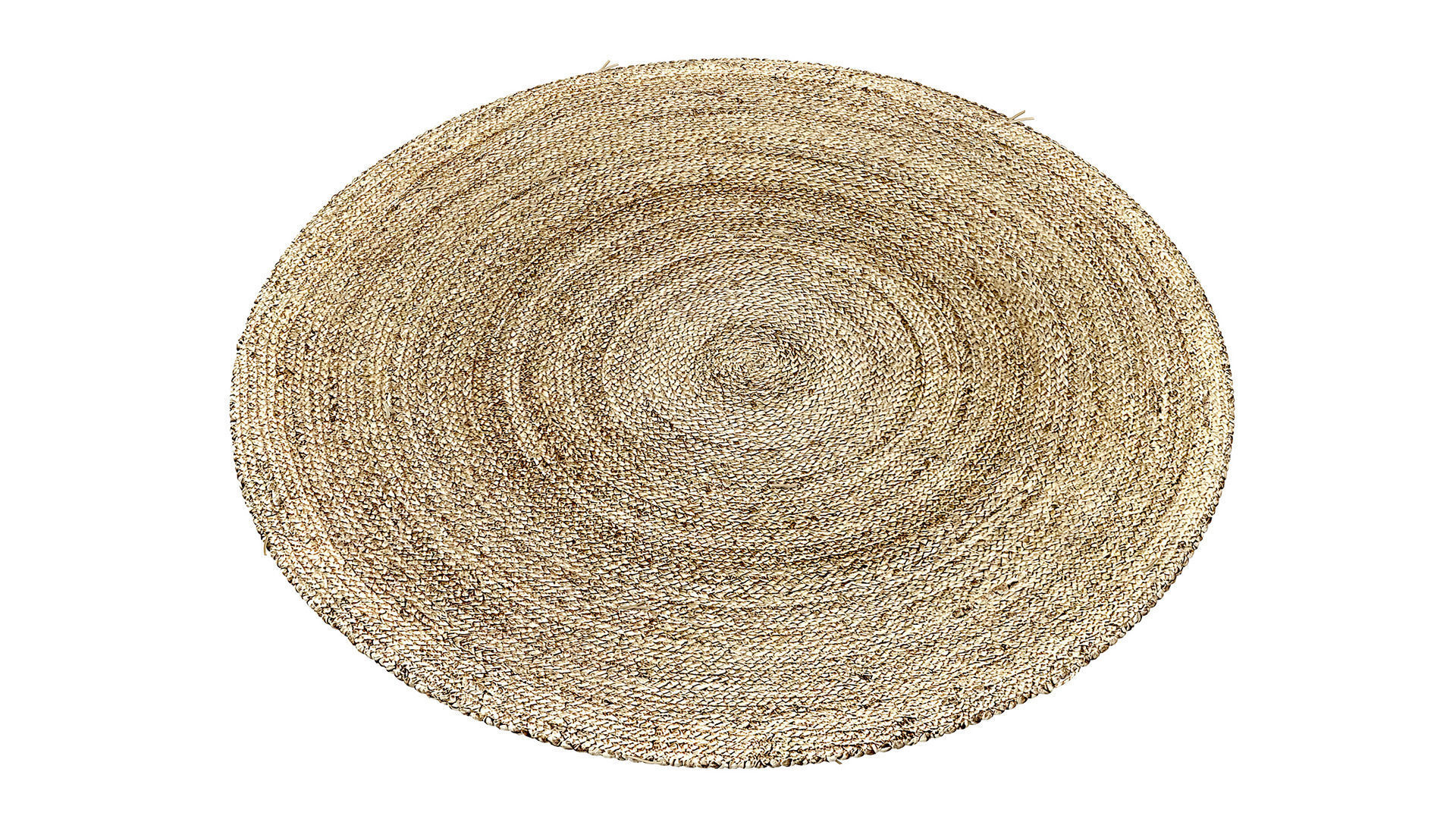 Hausattire Hand Woven Jute Braided Rug Round Natural 3D model | CGTrader