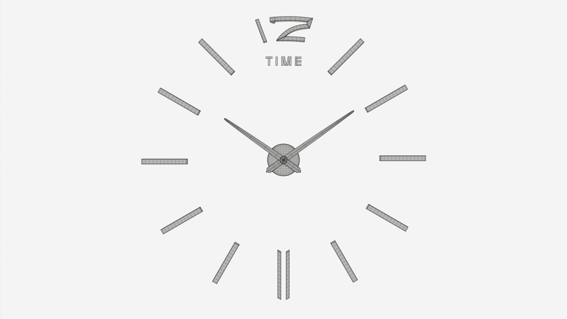 Modern Design Large Wall Clock 02 free 3D model | CGTrader