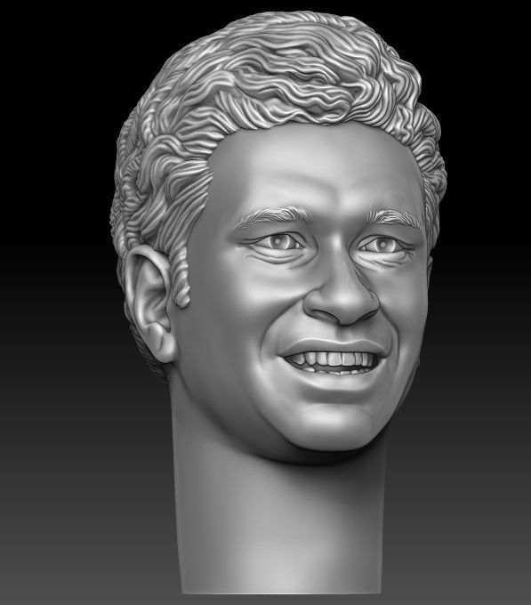 Sachin Tendulkar Head 3D model 3D printable | CGTrader