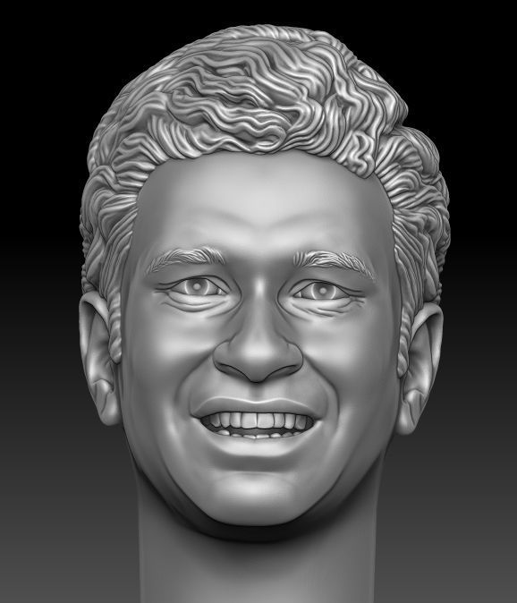 Sachin Tendulkar Head 3D model 3D printable | CGTrader