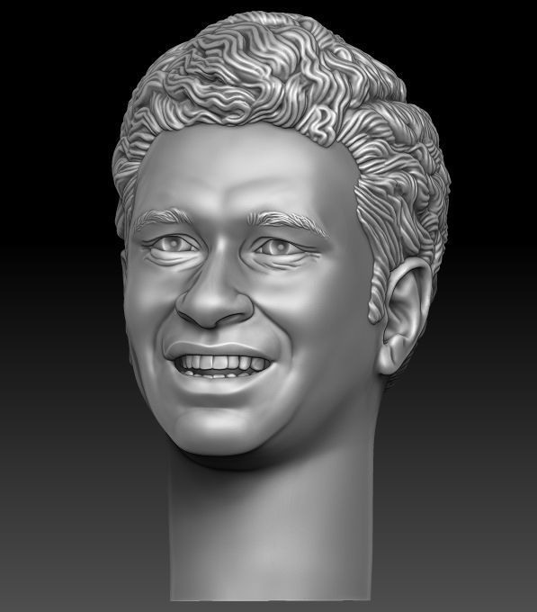 Sachin Tendulkar Head 3D model 3D printable | CGTrader