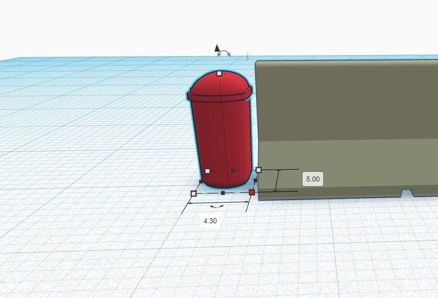 trash bin h0 scale 1-87 3D model 3D printable | CGTrader