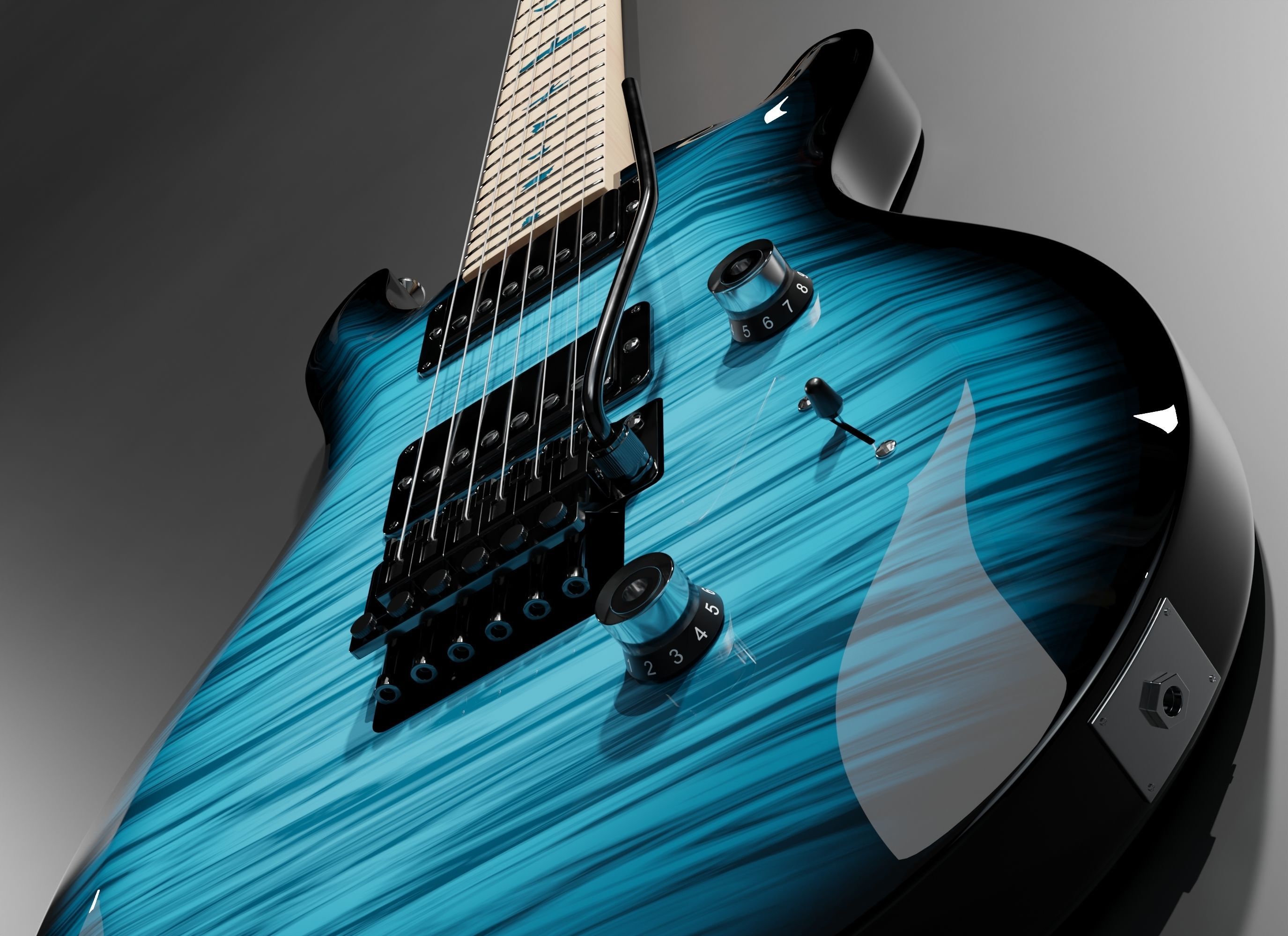 PRS Guitar free 3D model | CGTrader