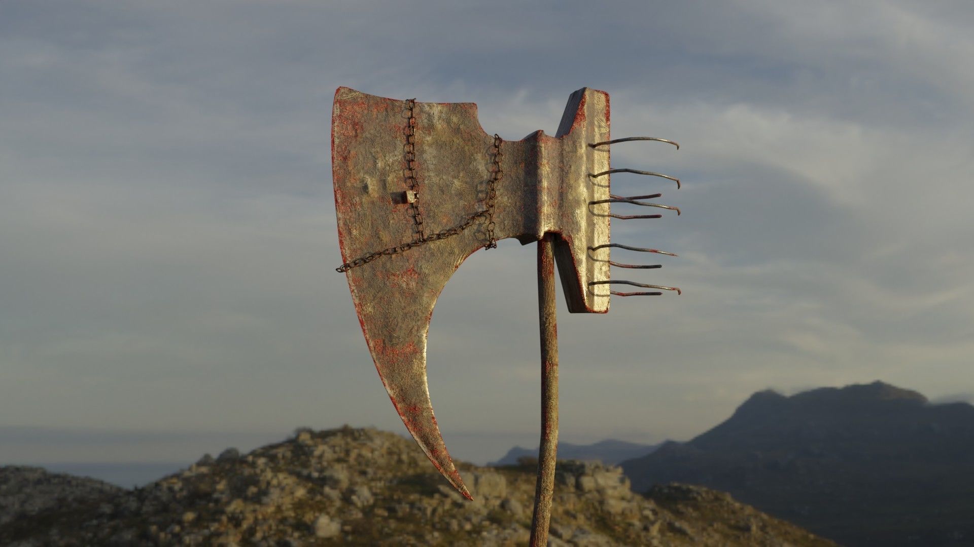 Bloody Executioners Axe 3D model | CGTrader